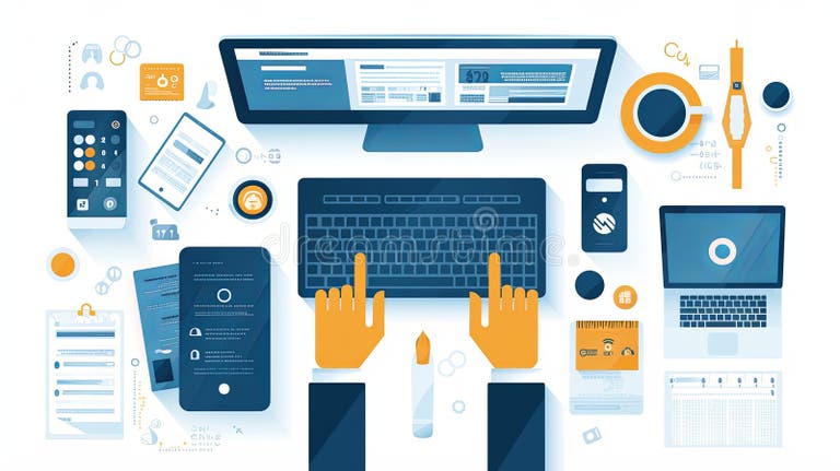 Technology Essentials Stock Illustrations – 6,386 Technology Essentials ...