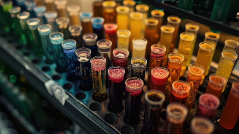 Top Down View of Diverse Bacterial and Viral Samples Arranged in a ...