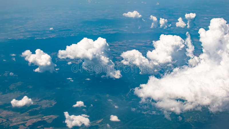 Top-down View of the Earth through the Clouds Stock Photo - Image of ...