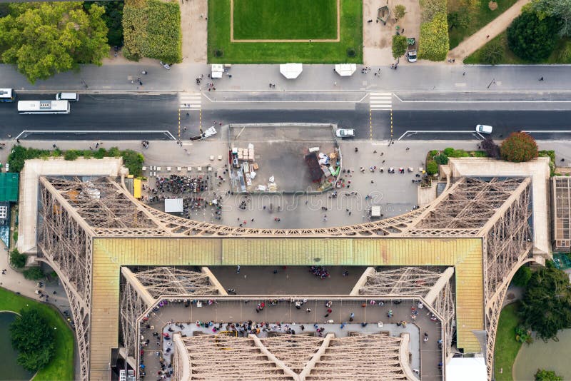 Top-down View from the Eiffel Tower in Paris Stock Image - Image of ...