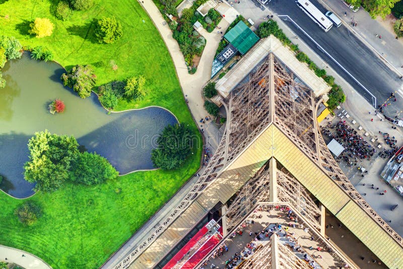 Top-down View from the Eiffel Tower in Paris Stock Image - Image of ...