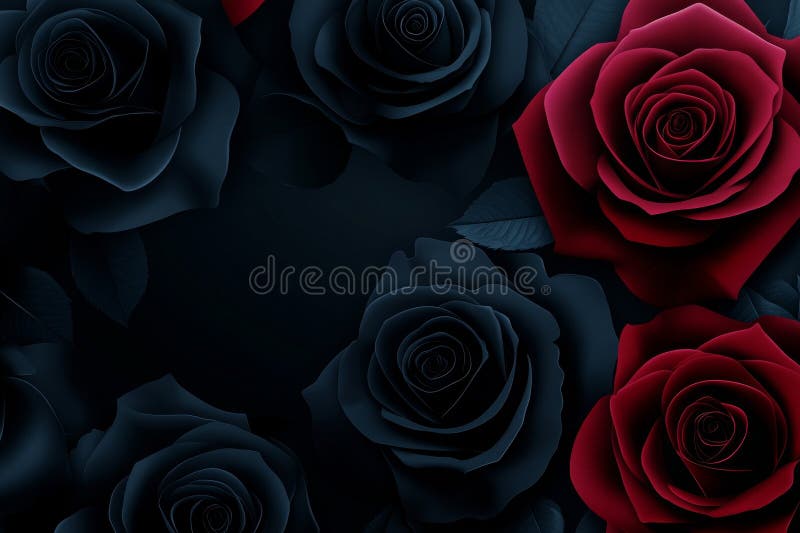 A Top-down View of a Floral Design with a Pattern of Red and Pink Roses ...