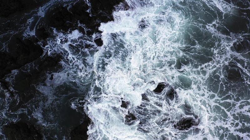 Top Down View of Giant Ocean Waves Stock Video - Video of ocean, high ...