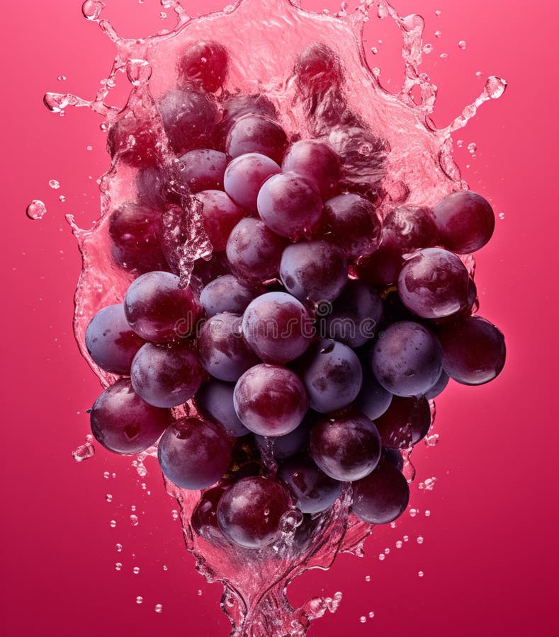 Top Down View of Grapes with Drops of Water. Stock Illustration ...