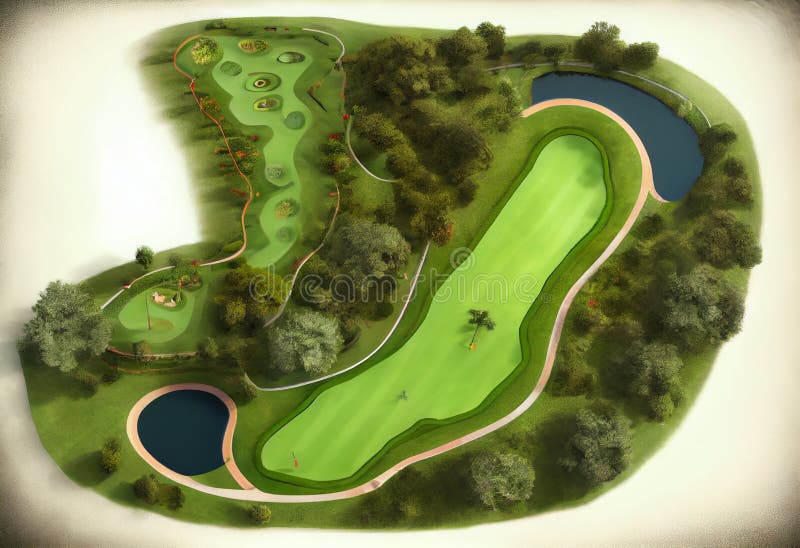 Golf Course Top View Stock Illustrations – 109 Golf Course Top View ...