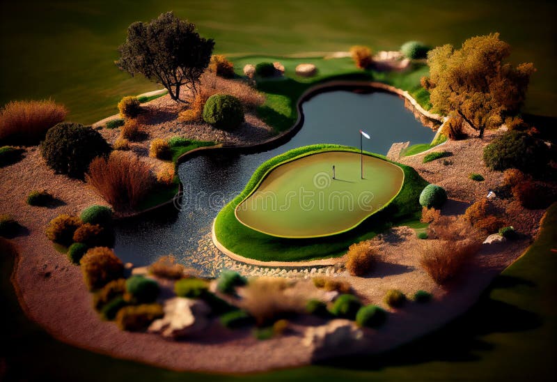 Golf Course Top View Stock Illustrations – 127 Golf Course Top View ...