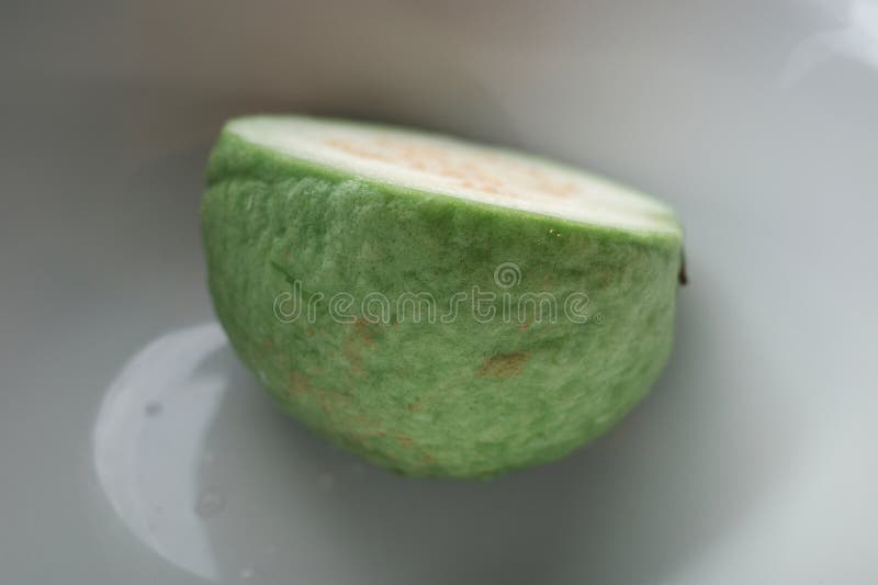 Half of a Guava fruit stock image. Image of seed, ingredient - 378869119