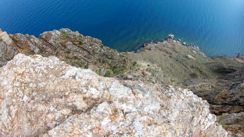 Top Down View of High Cliff Stock Video - Video of coastline, ocean ...