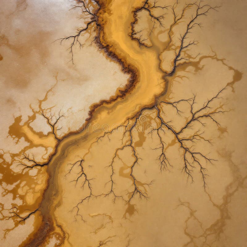 A Top-down View of an Intricate, Natural Pattern Formed by Water in the ...