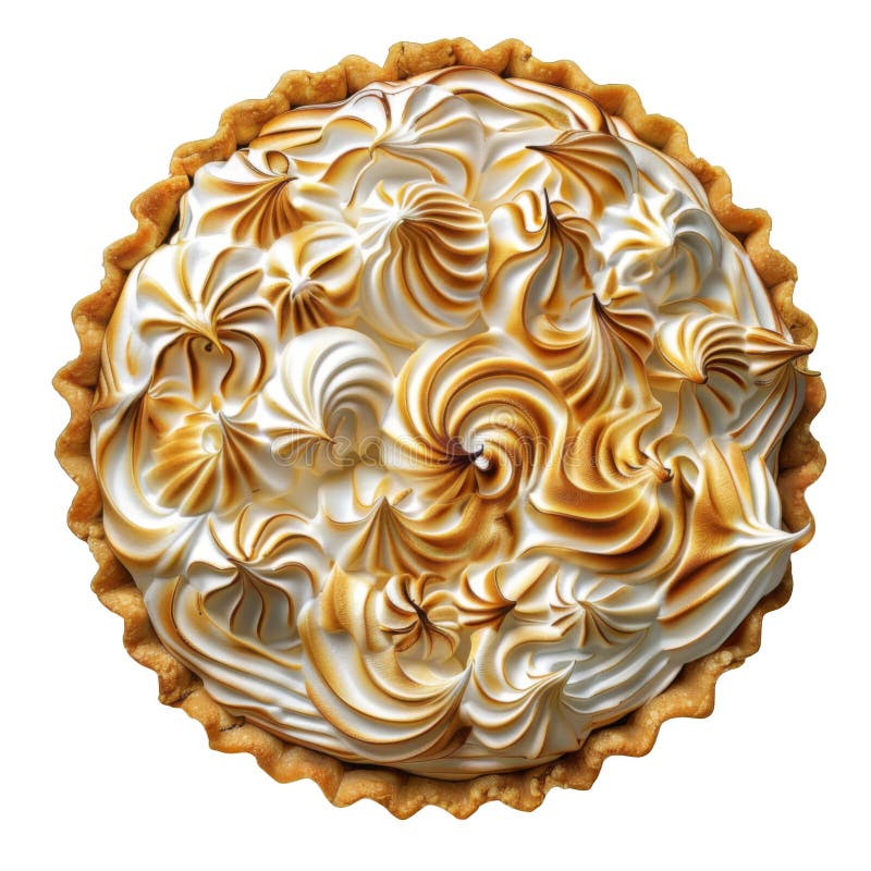 A Top-Down View of a Lemon Meringue Pie Stock Image - Illustration of ...