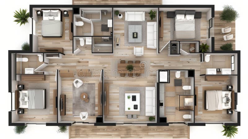 House Architecture Floor Plan Top View Stock Illustrations – 4,474 ...