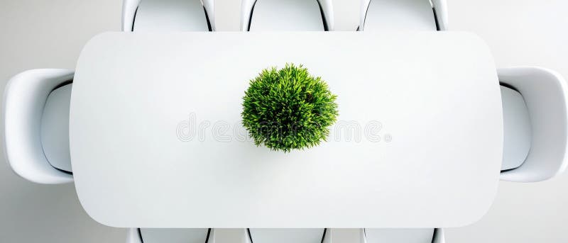 Top-down View of a Modern Conference Room Capturing Minimalistic Design ...