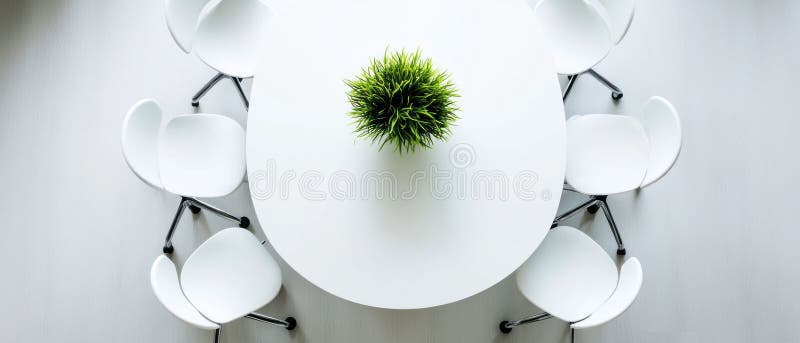 Top-down View of a Modern Conference Room Capturing Minimalistic Design ...