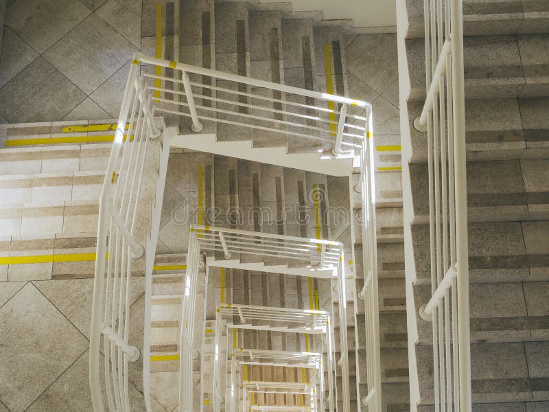 Top-down View of the Multilevel Descent on the Steps of Light Marble ...