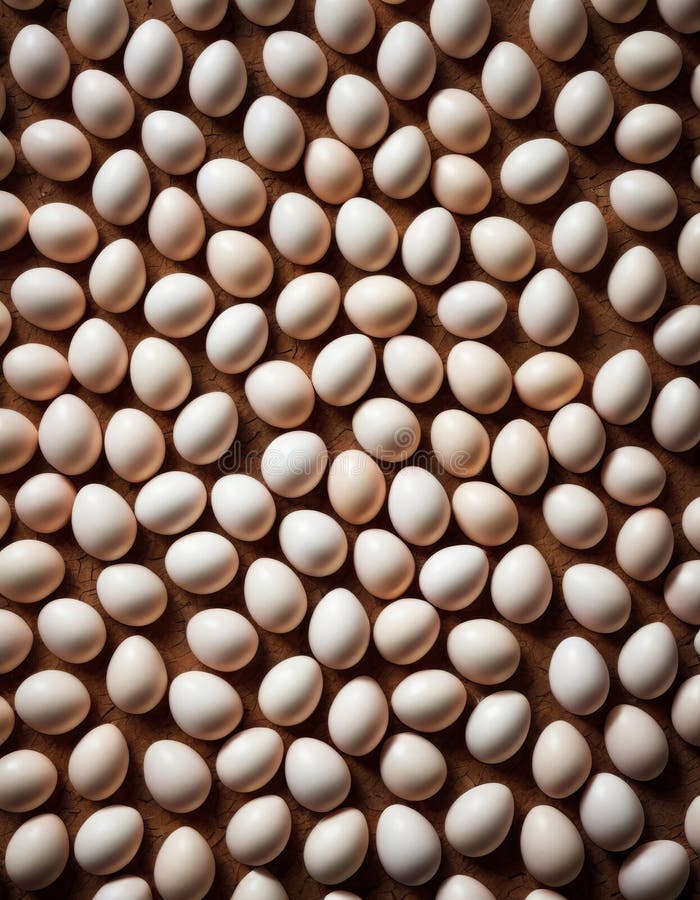 Uniform Pattern of White Eggs Stock Image - Image of alignment ...