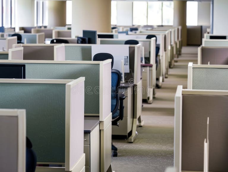 Empty Modern Office Cubicles Stock Illustrations – 604 Empty Modern ...