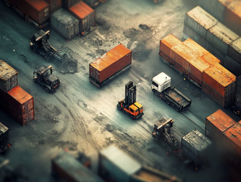 Top-Down View of an Orderly Warehouse Grid Illustrating Organized ...