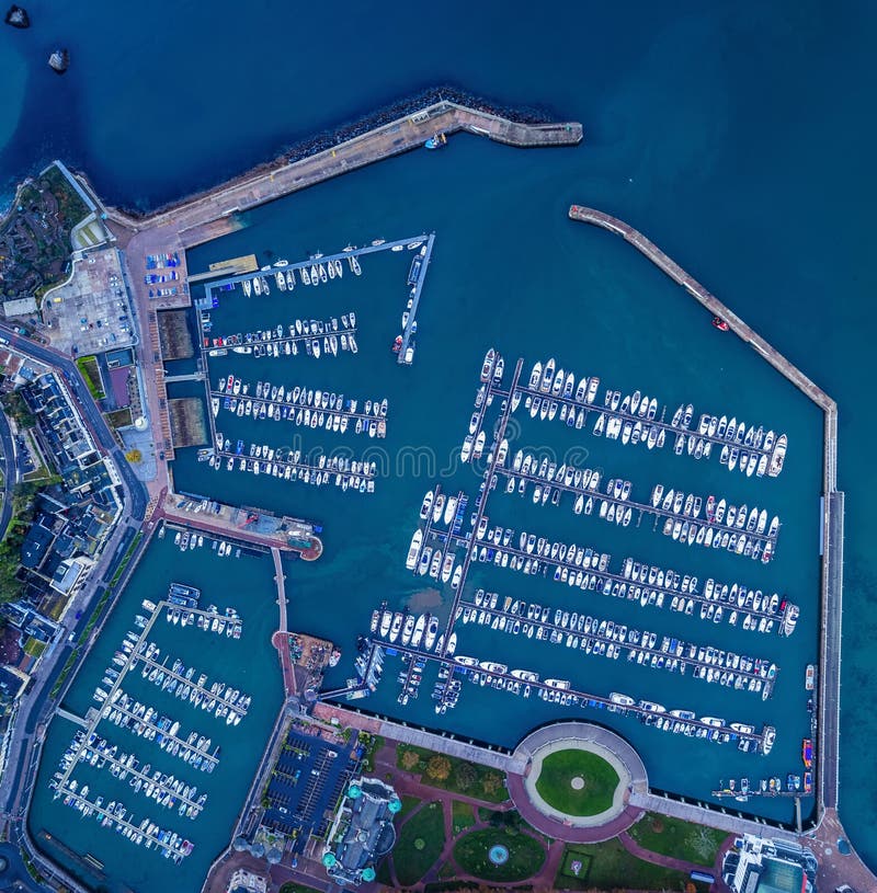 Top Down View Over Torquay Marina and Harbour from a Drone, Devon ...