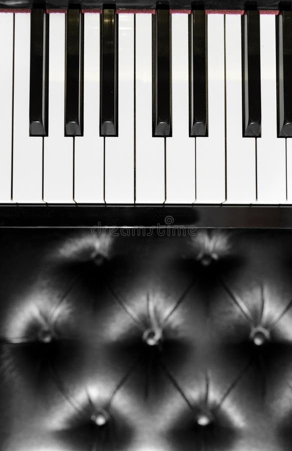 Top Down View on Piano Keyboard and Stool Stock Image - Image of ...