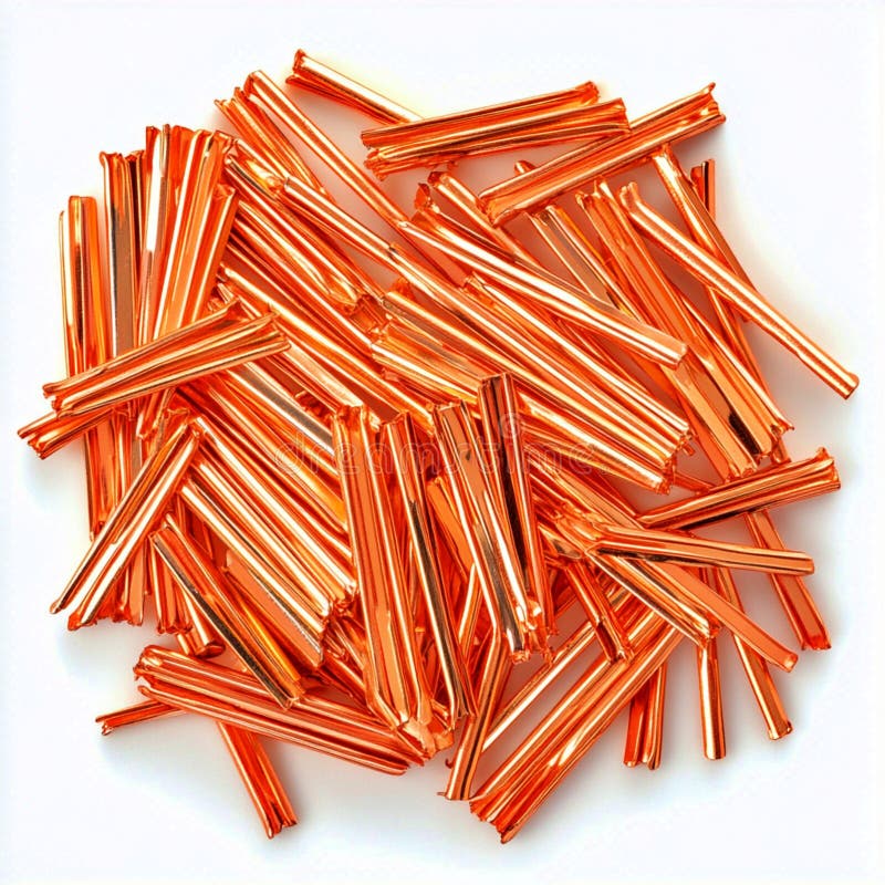A Heap of Shiny Copper Colored Hollow Rods Randomly Scattered on a ...