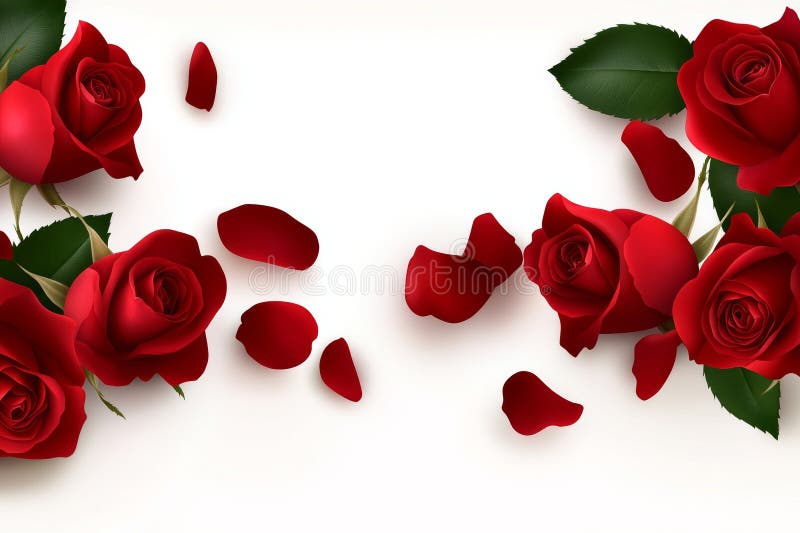 A Top-down View of Red Rose Petals Scattered on a Transparent ...