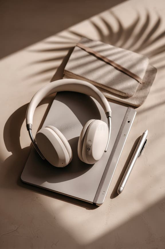 Top-Down View of Remote Work Essentials – Flat Lay Style Stock Photo - Image of organ ...