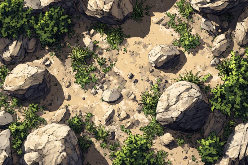 Top Down View Rocky Terrain Game Asset Background High Quality Image ...