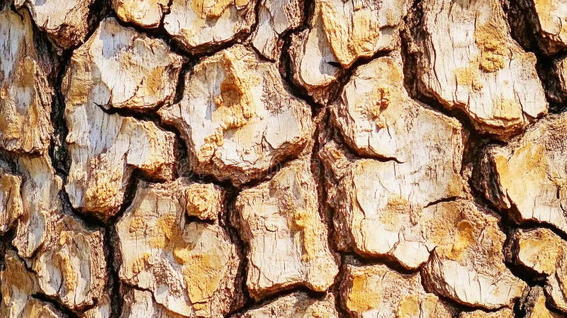 Top-down View of Rough Tree Bark Texture Highlighting Unique Patterns ...