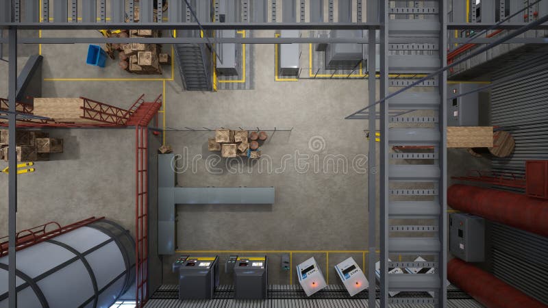 Warehouse Automatization Stock Illustrations – 106 Warehouse ...