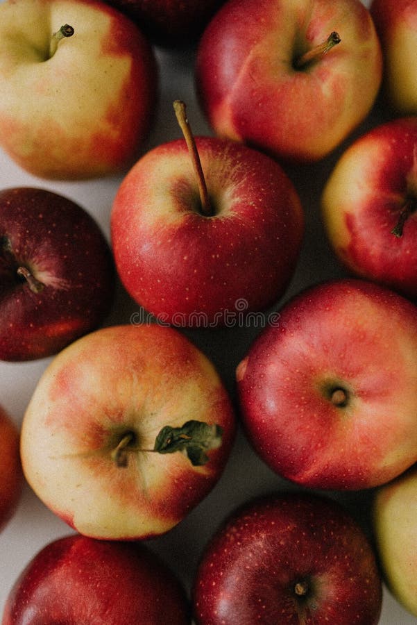 A Top-down View of Several Red Apples Stock Image - Image of produce ...