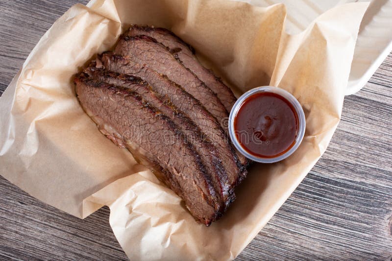 Top down beef brisket, BBQ stock image. Image of setting - 277539359