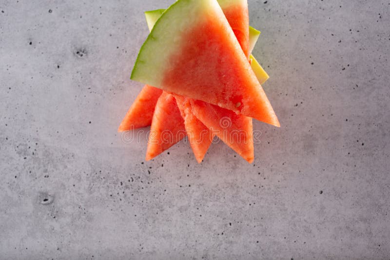 Top down watermelon slices stock photo. Image of organic - 281907126