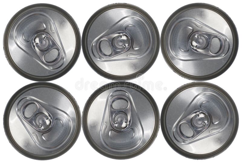 Top Down View of a Six Can Pack Stock Photo - Image of food, shiny ...