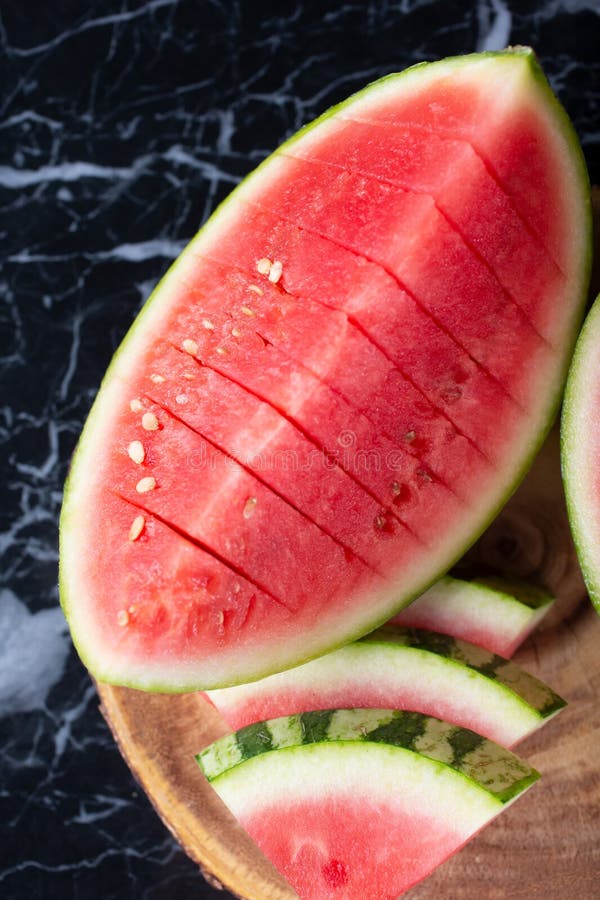 Top down watermelon slice stock photo. Image of grocery - 277538746
