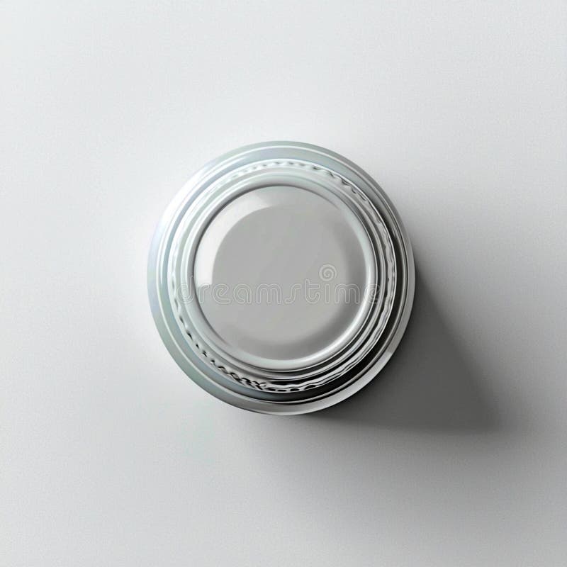 A Top Down View of a Small Open Metal Container with a Gray Liquid ...