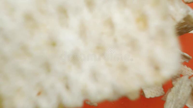 Top Down View of Snack Flying in the Air from Explosion and Falling ...