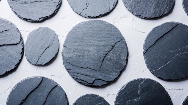 Top-down View of a Square Rock Slab, Isolated on a White Backdrop Stock ...