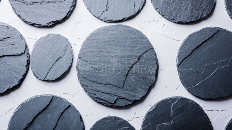 Top-down View of a Square Rock Slab, Isolated on a White Backdrop Stock ...