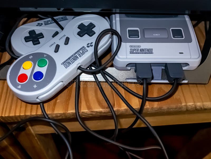 Top Down View of Retro Gaming Console Editorial Stock Image - Image of ...