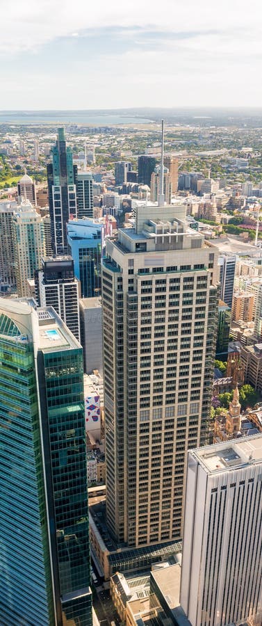 Top-Down View of Sydney Skyscrapers Stock Image - Image of harbor ...