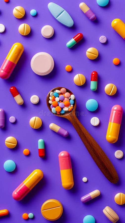 Top-down view of stock photo. Image of nutritional, generated - 313579182