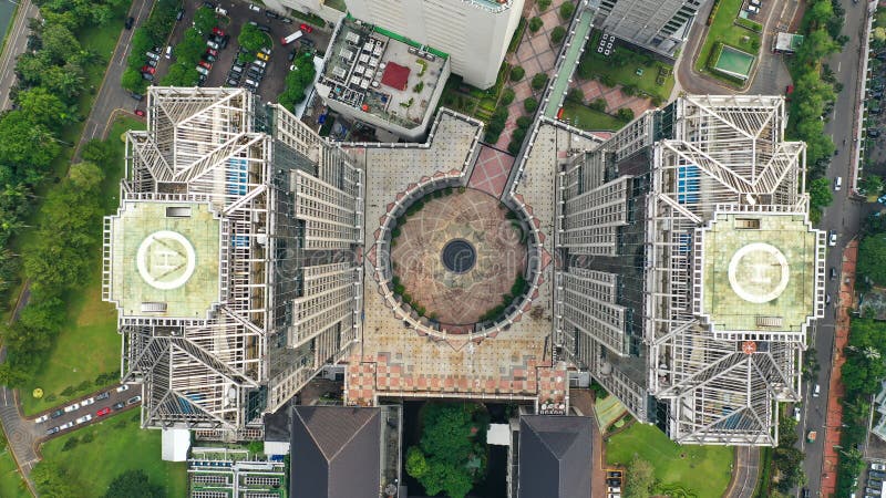 Top Down View of Two High Rise Building Stock Photo - Image of hong ...