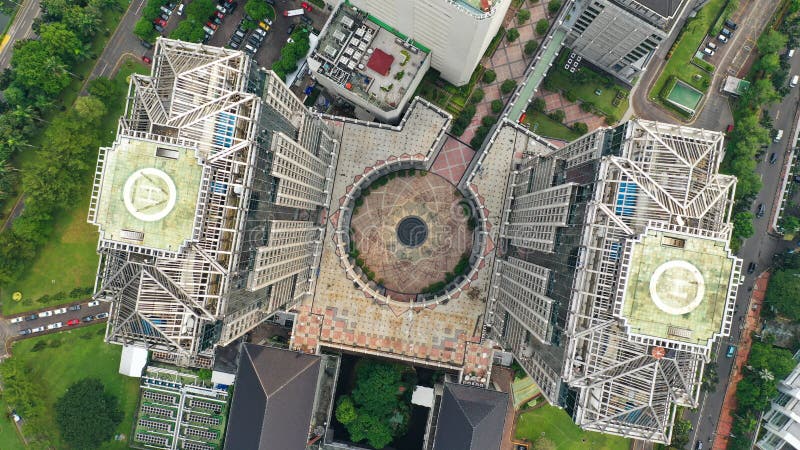 Top Down View of Two High Rise Building Stock Photo - Image of urban ...