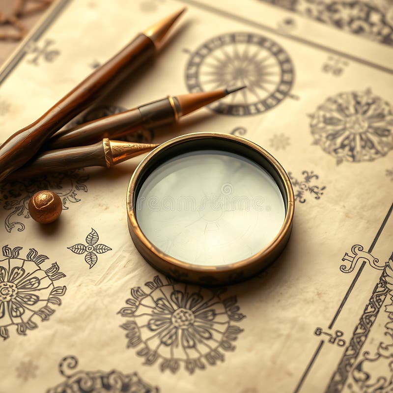 Top Down View of Various Engraving Tools Placed on a Cutting Mat with ...