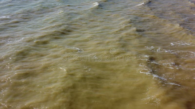 Top-down View of the Water Surface. View of the Storm in the Dirty Sea ...