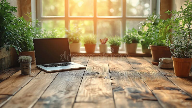 A Top-down View of a Working Table with Ample Copy Space. Generative Ai ...