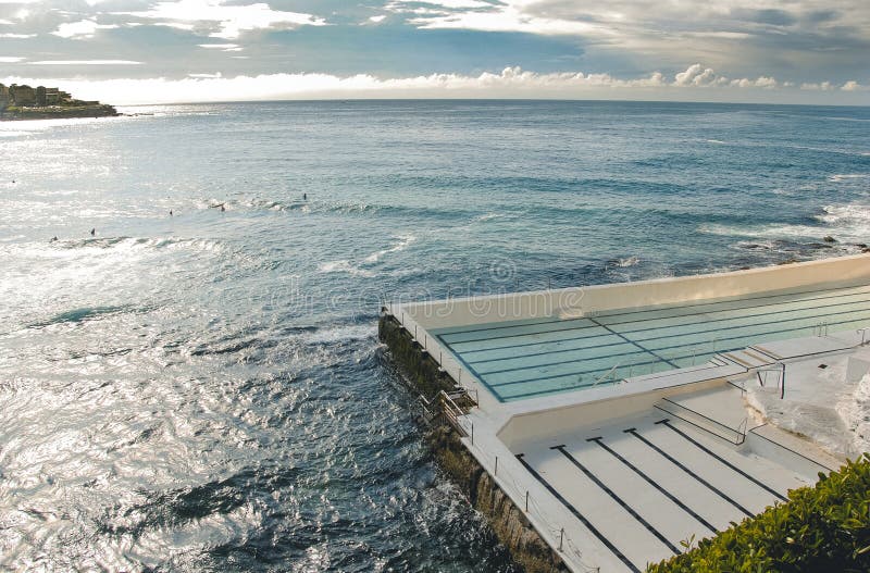 Top-down View of the World-famous Bondi Icebergs Swimming Pool Stock ...