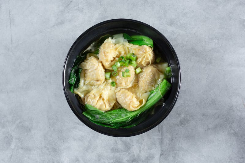 Top down wonton soup stock image. Image of menu, food - 281143679