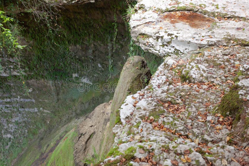 The Top of the Dried Up Waterfall Stock Image - Image of mountain ...