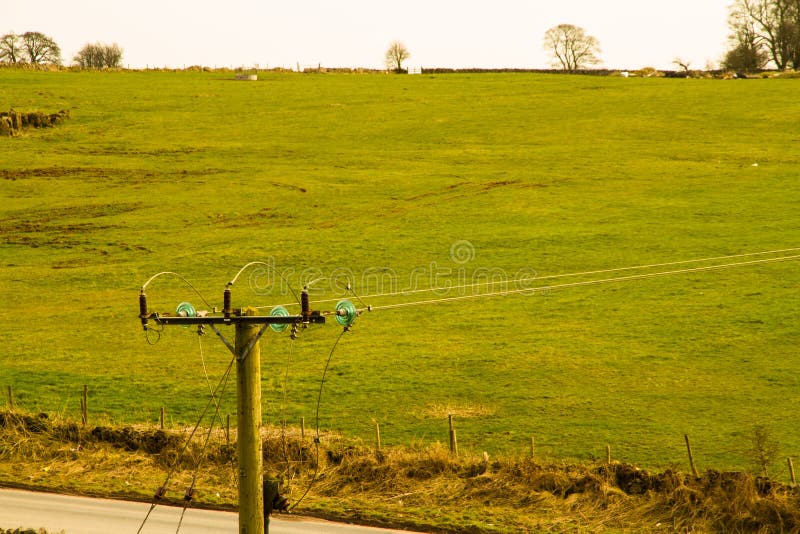 Electrical Utility Pole with Insulators Stock Image - Image of utility ...